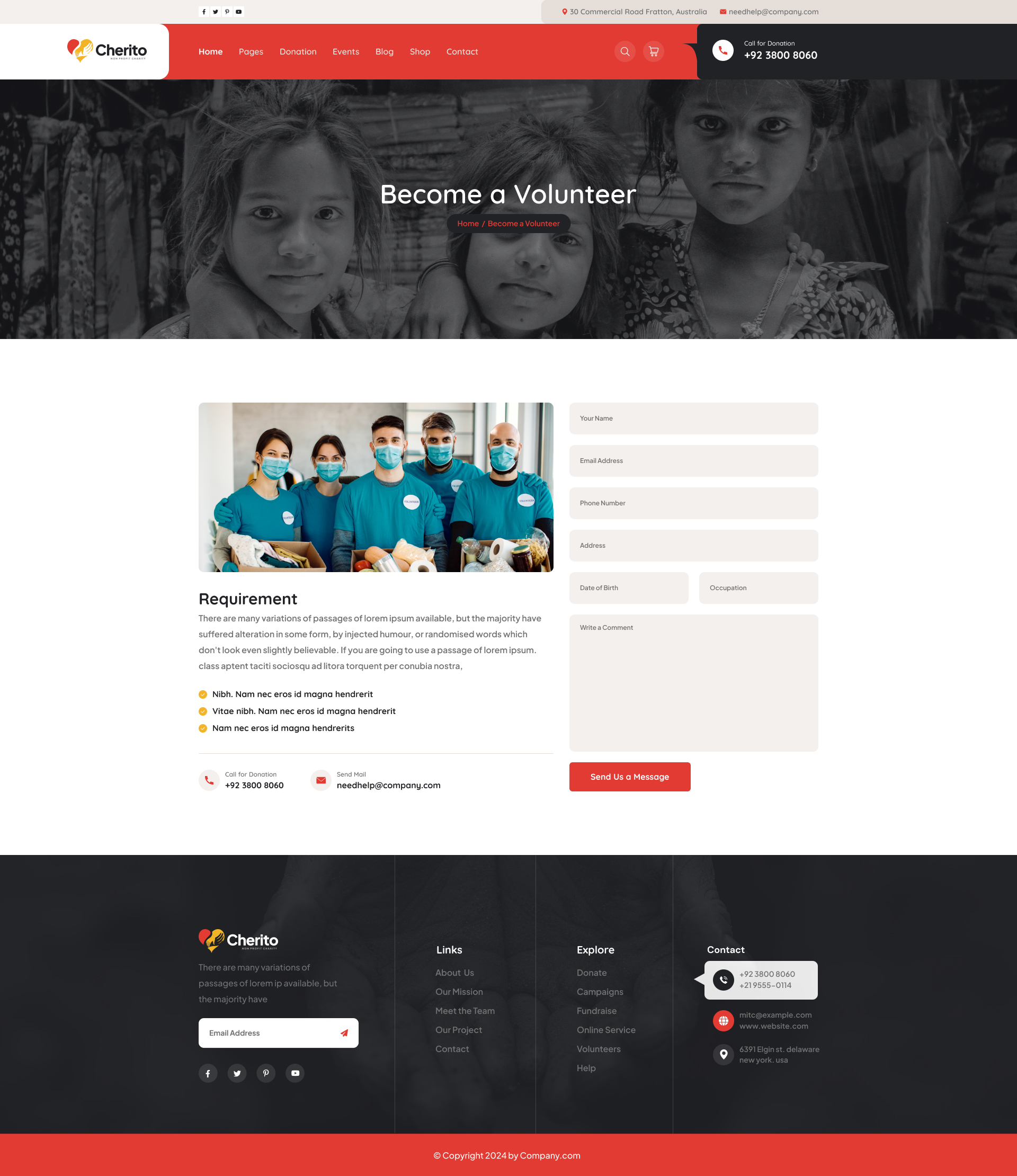 Cherito - Non Profit Charity Figma Template by Layerdrops | ThemeForest